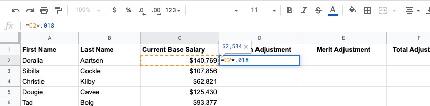 Annual Compensation Reviews with Google Sheets (Free Template)