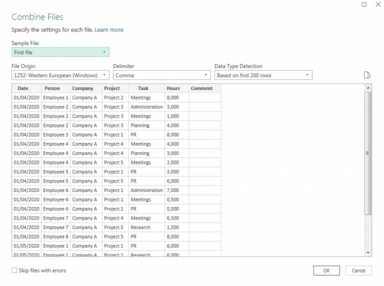 Tutorial: building a timesheet automated report in excel with Power Query.